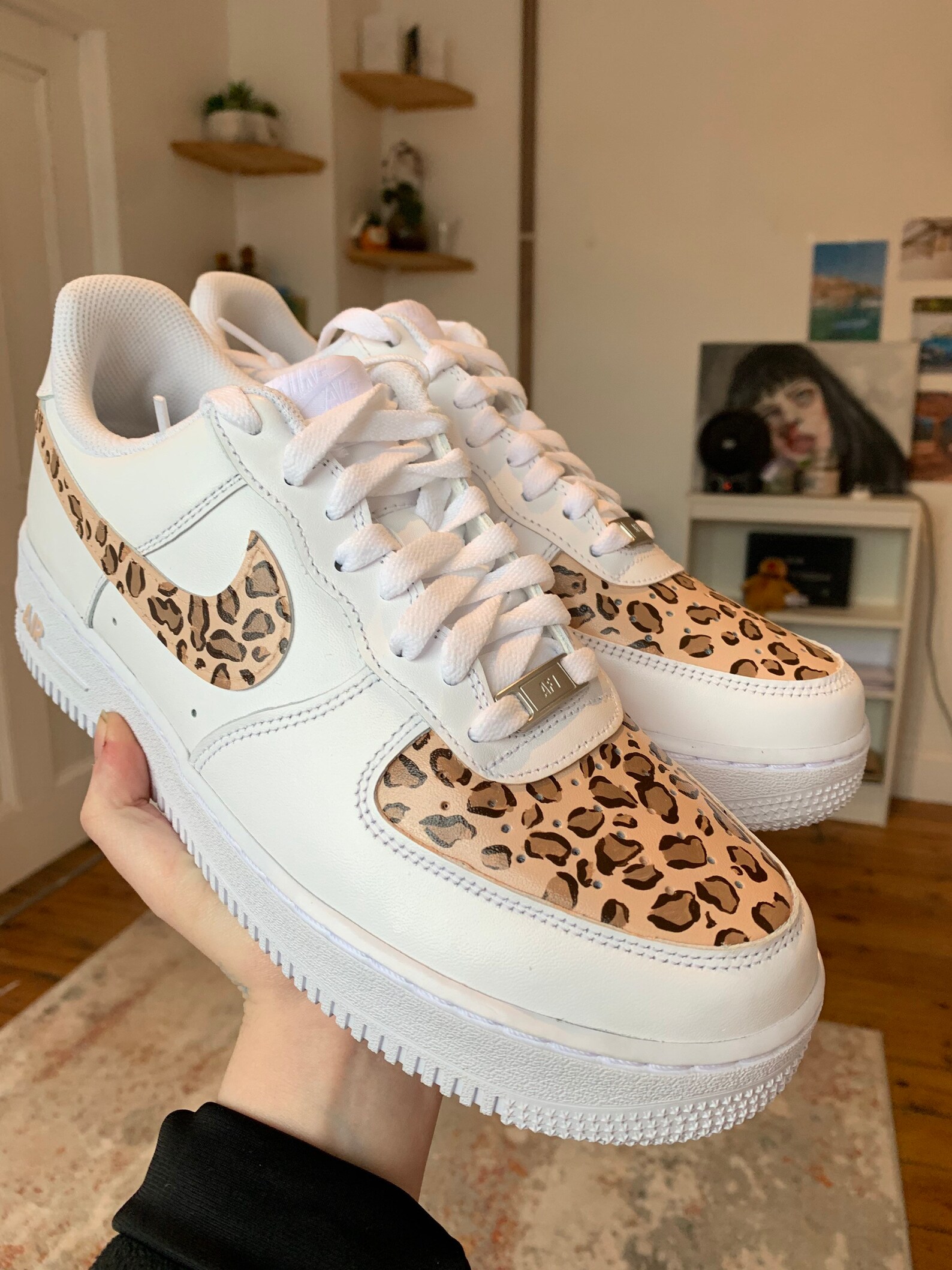 Leopard Print Estilo Nike Air Force 1s Zapatillas deportivas | Etsy