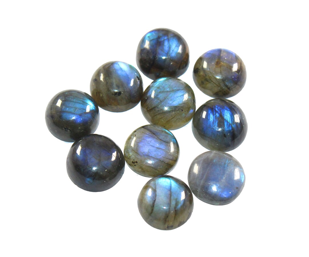 Wonderful Quality Labradorite Round Shape Cabochon Loose Gemstone Size ...