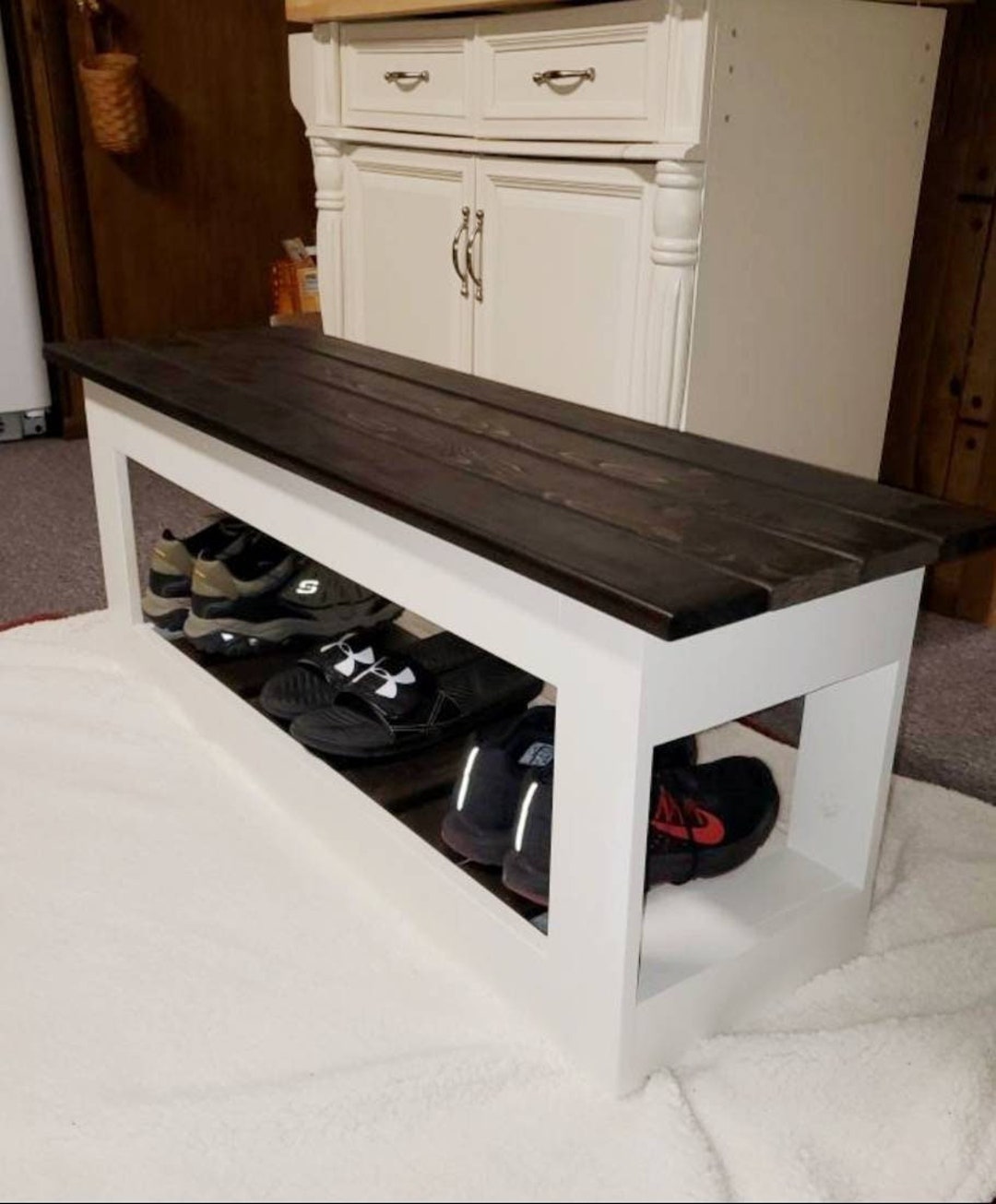 36 Inch Entryway Bench Handmade and Featuring 1 Shoe/boot Shelf. Your ...
