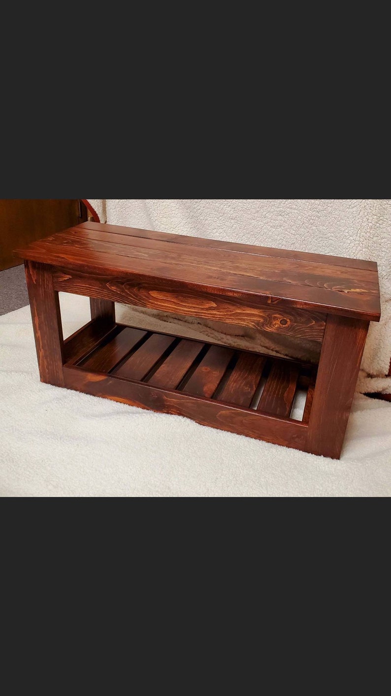 36 Inch Entryway Bench Handmade and Featuring 1 Shoe/boot - Etsy