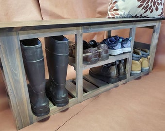 Shoe Storage Bench - Etsy