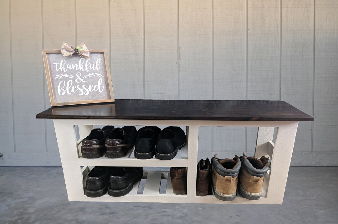 40 Inch Entryway Bench With Shoe and Boot Storage - Etsy