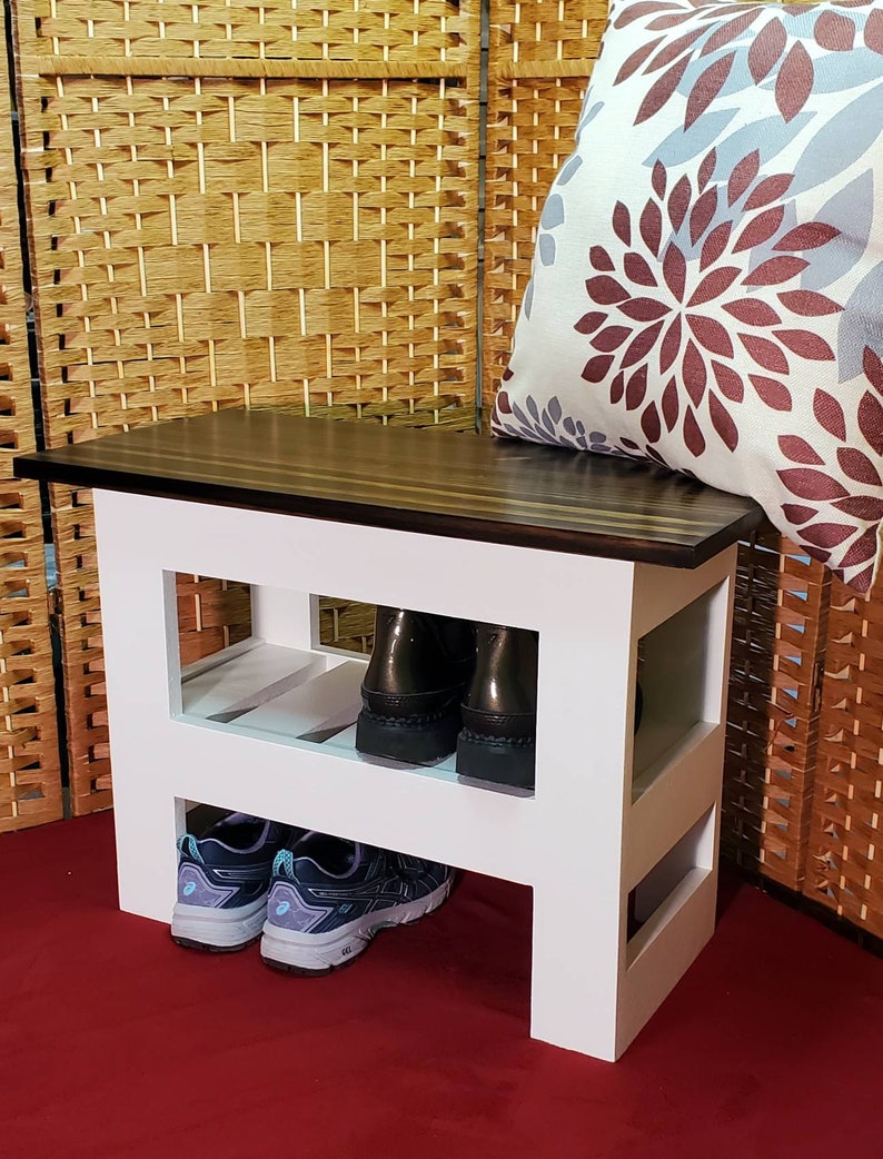 24 Inch Entryway Bench Handmade With Center Shelf Only. Your - Etsy