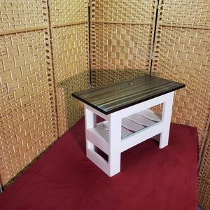 24 Inch Entryway Bench! Handmade With Center Shelf Only. Your Choice of ...