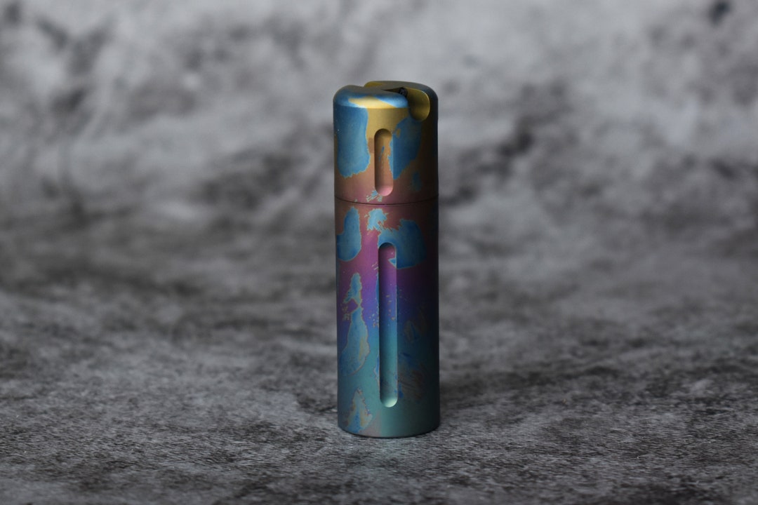 Titanium Waterproof Keychain Pill Case Container Capsule Stash Keyring ...