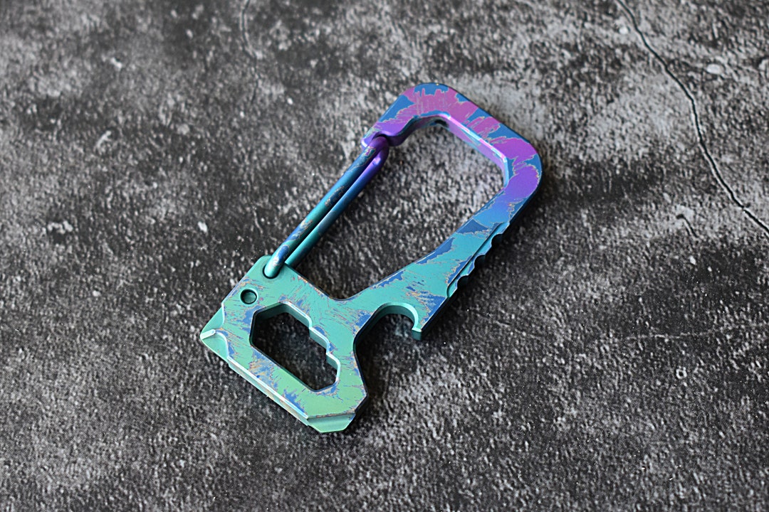 Titanium Carabiner Keychain Ultralight Everyday Carry - Etsy