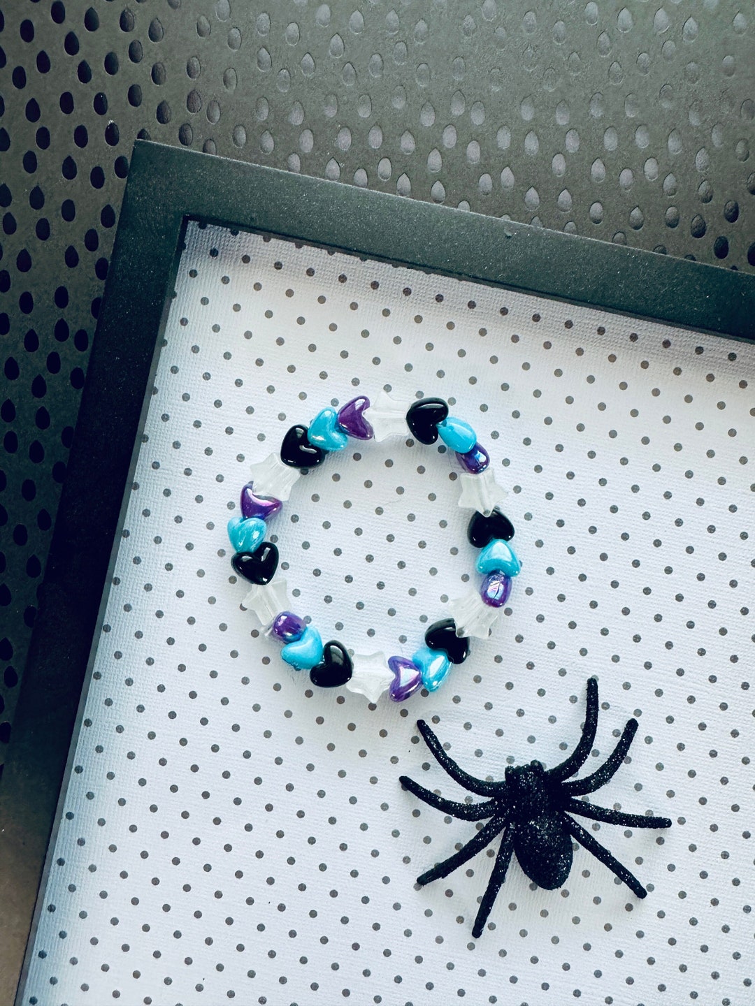 MYSTIC and Spooky Pastel Goth Star and Heart Stretch Bracelet Witch ...