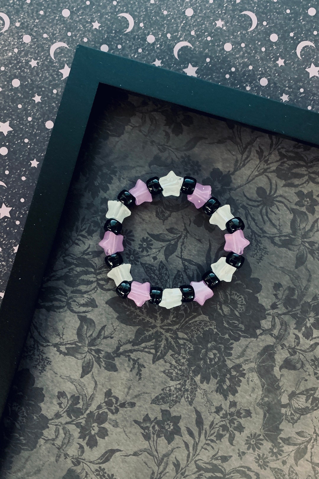 MAGIC Star Purple Stretch Bracelet Goth Kandi Inspired Pony Bead VSCO ...