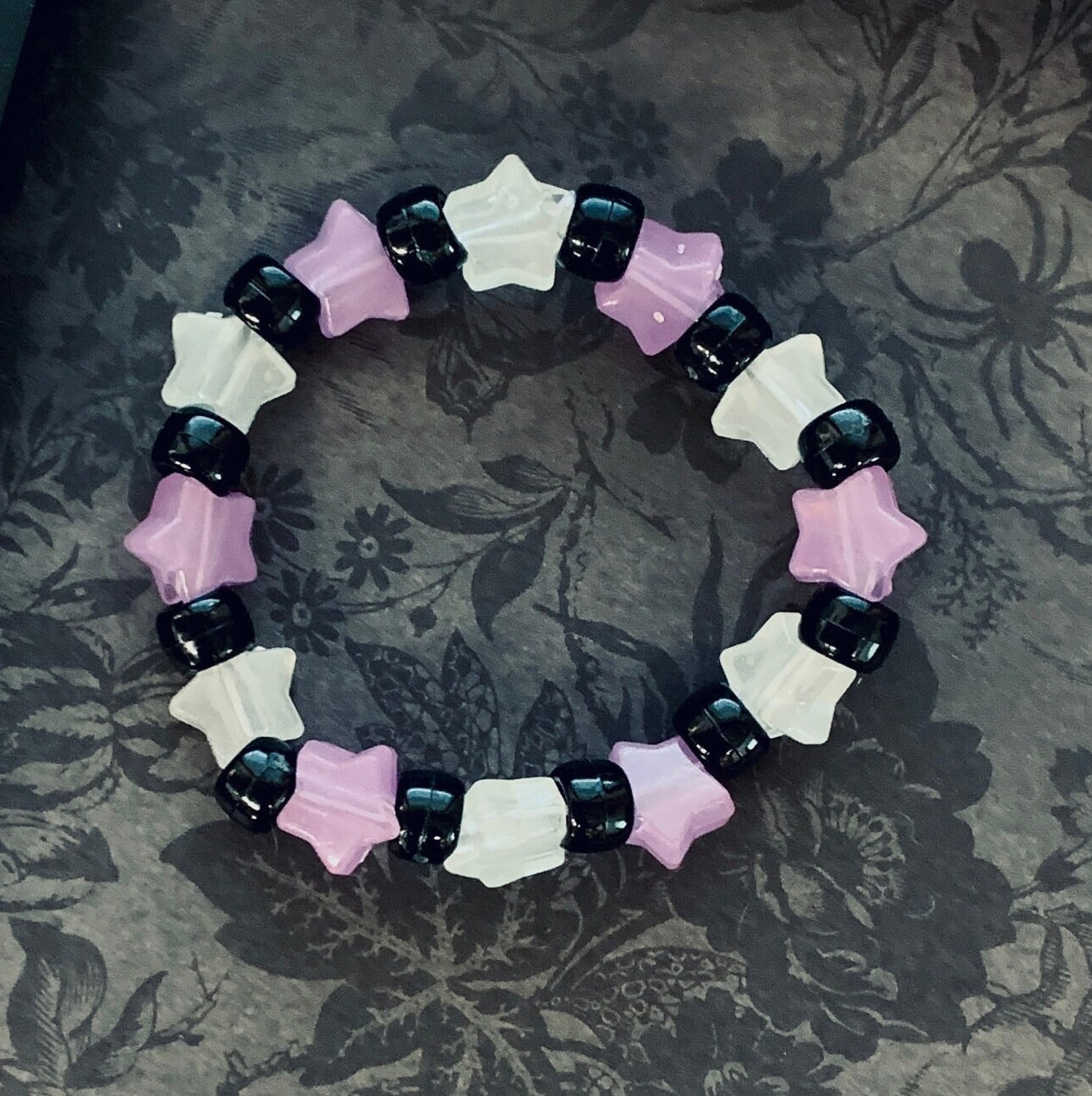 MAGIC Star Purple Stretch Bracelet Goth Kandi Inspired Pony Bead VSCO ...