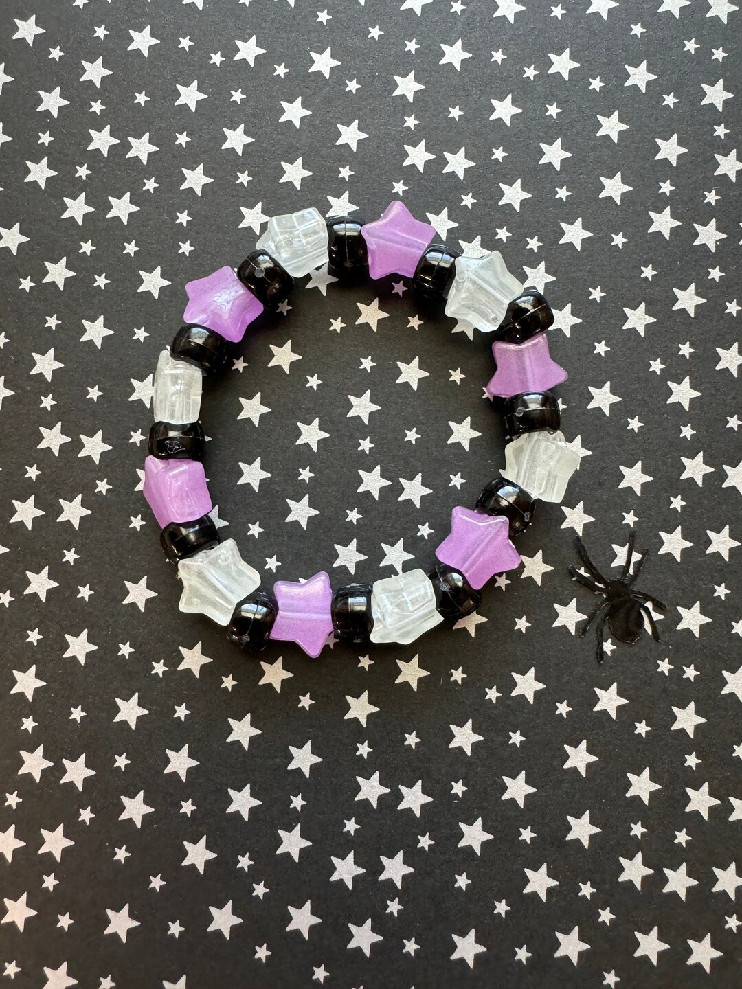 MAGIC Star Purple Stretch Bracelet Goth Kandi Inspired Pony Bead VSCO ...