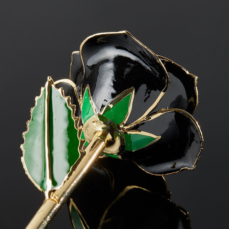 Eternal Rose - Midnight Promise - Real Rose Dipped in 24k Gold - Etsy