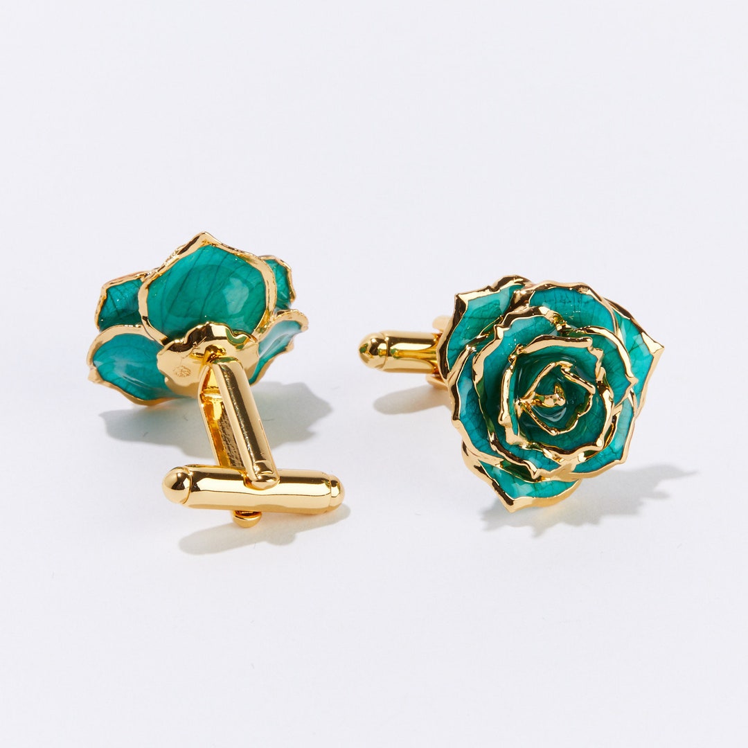 Beautiful One-of-a-kind Real Rose Cuff Links | Eternal Rose | Real Rose ...