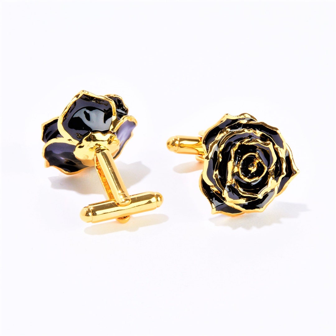 Beautiful One-of-a-kind Real Rose Cuff Links | Eternal Rose | Real Rose ...