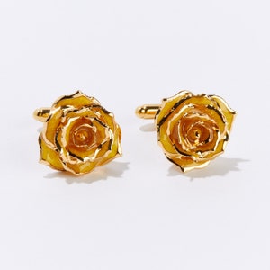 Beautiful One-of-a-kind Real Rose Cuff Links | Eternal Rose | Real Rose ...