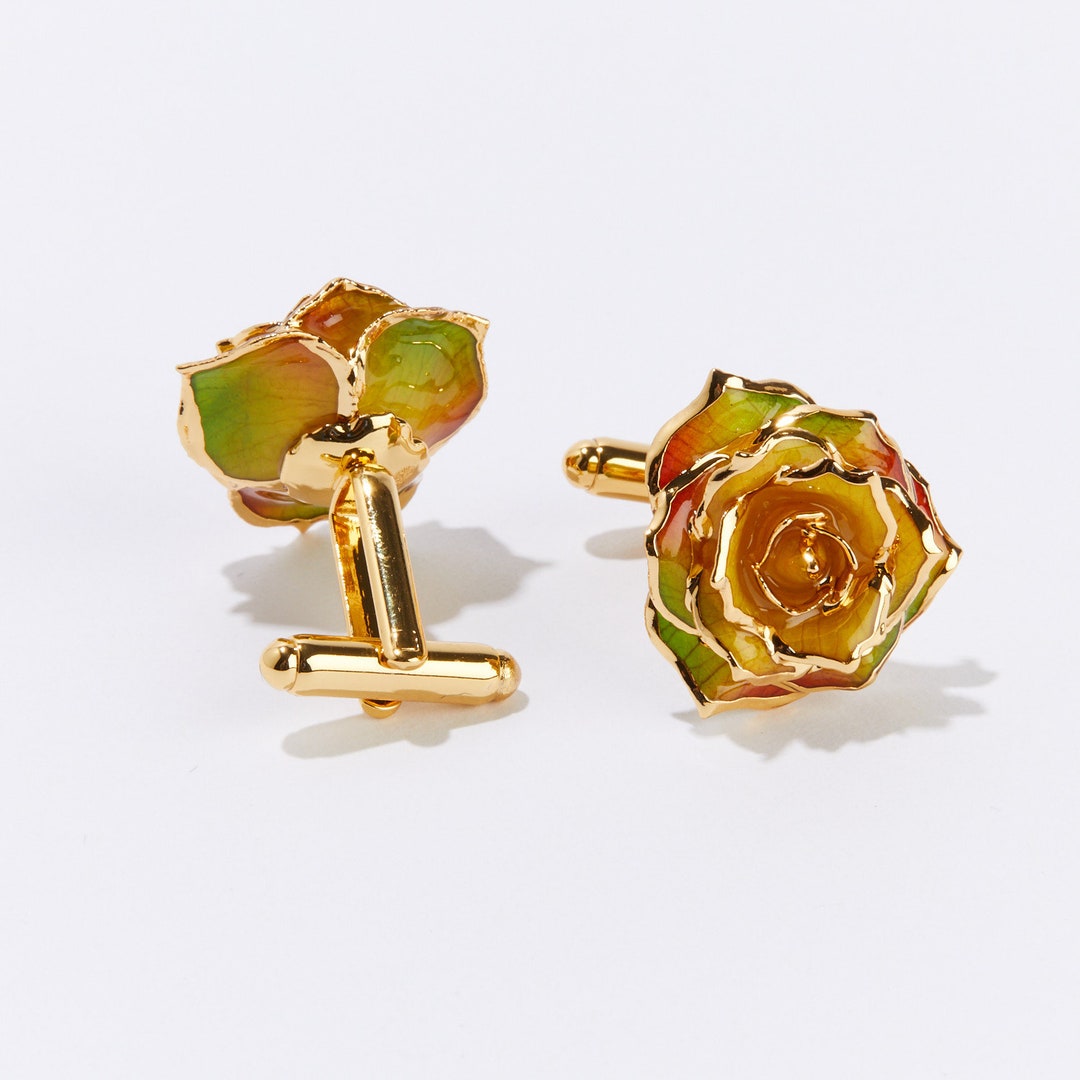 Beautiful One-of-a-kind Real Rose Cuff Links | Eternal Rose | Real Rose ...