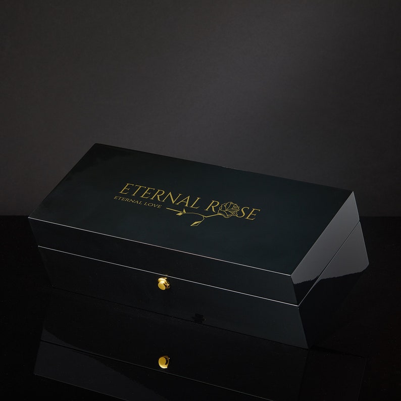 Eternal Rose - Midnight Promise - Real Rose Dipped in 24k Gold - Etsy