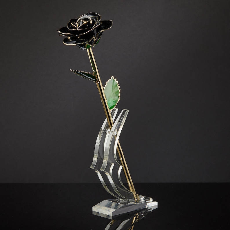 Eternal Rose - Midnight Promise - Real Rose Dipped in 24k Gold - Etsy