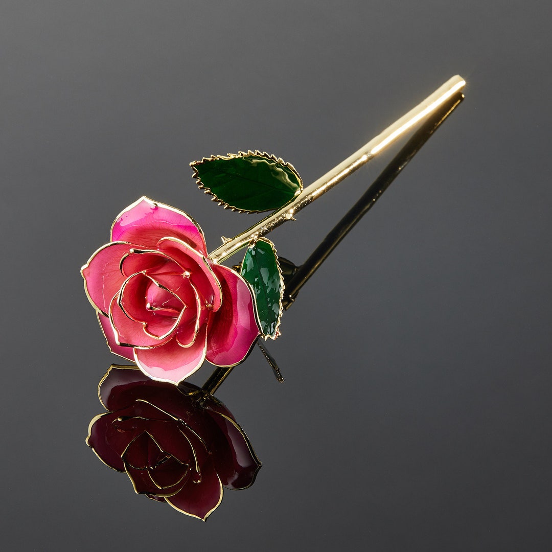 Eternal Rose - Dazzling Birthday Surprise - Real Rose Dipped in 24k ...