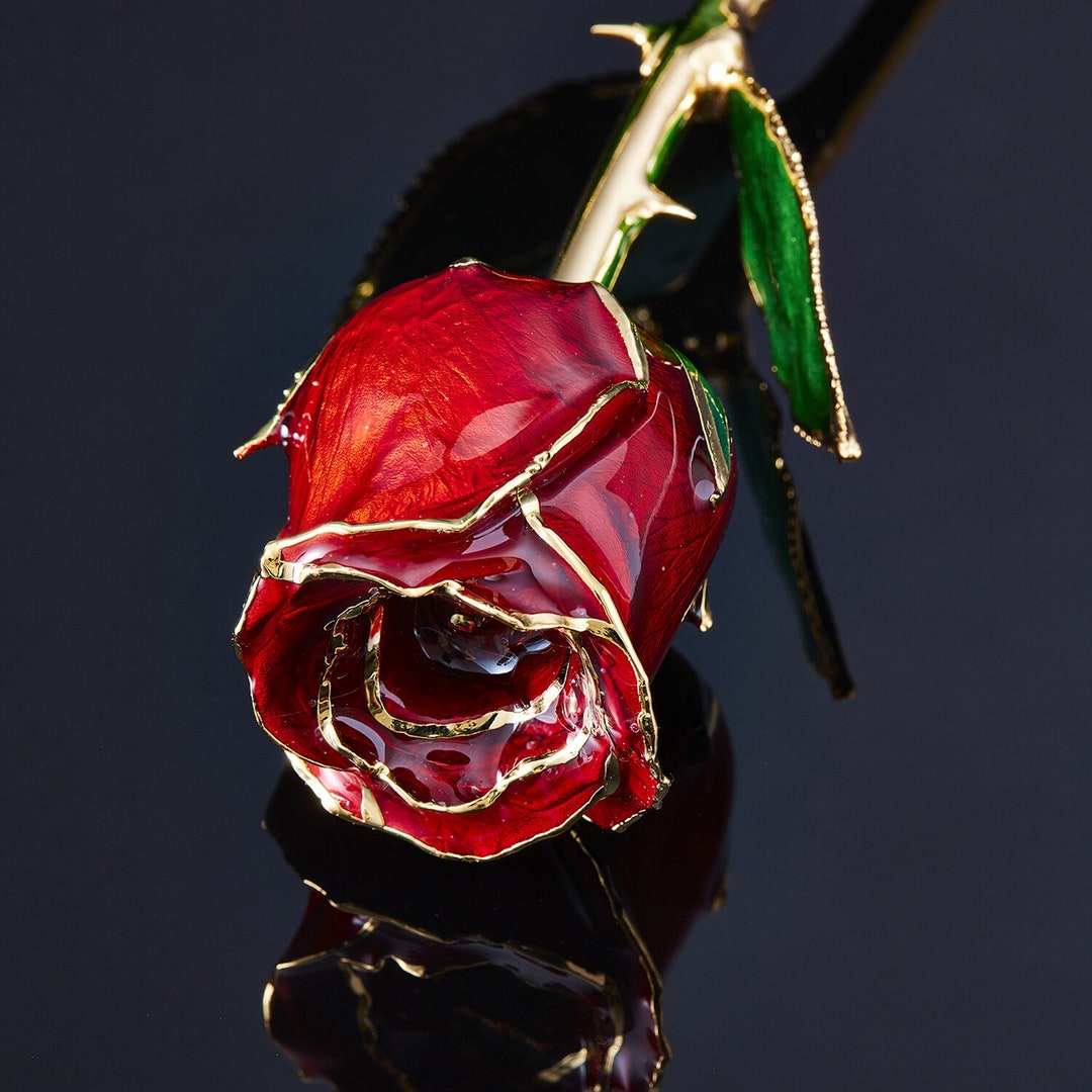 24k Gold Real Rose - Closed Bud - Eternal Rose - Pearl Collection ...