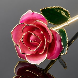 Eternal Rose - Dazzling Birthday Surprise - Real Rose Dipped in 24k ...