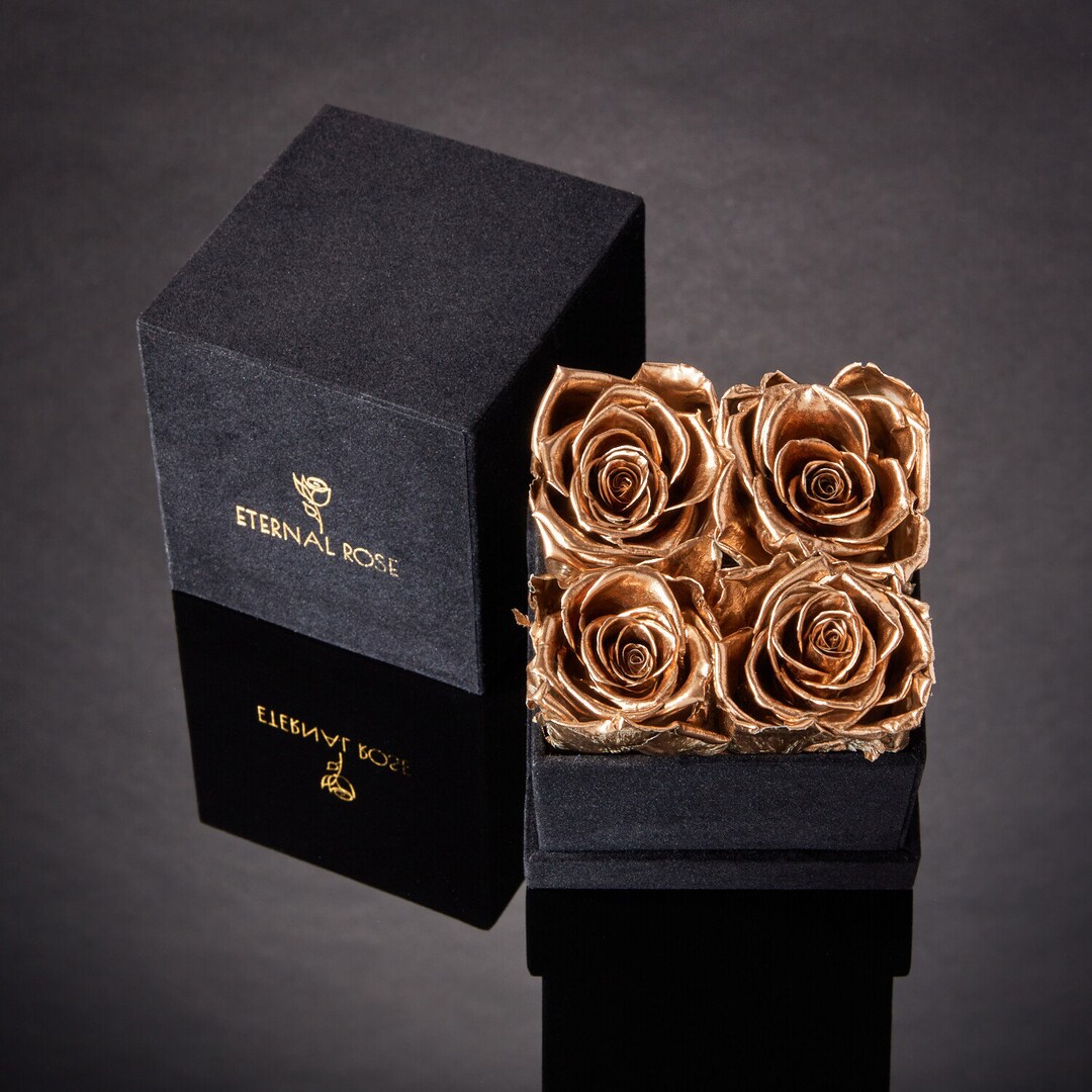 4pcs Preserved Rose Box - Eternal Rose - Mothers Day - Quad Floret ...