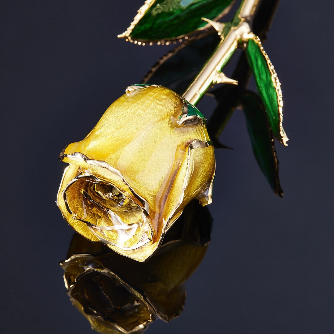 24k Gold Real Rose - Closed Bud - Eternal Rose - Pearl Collection ...
