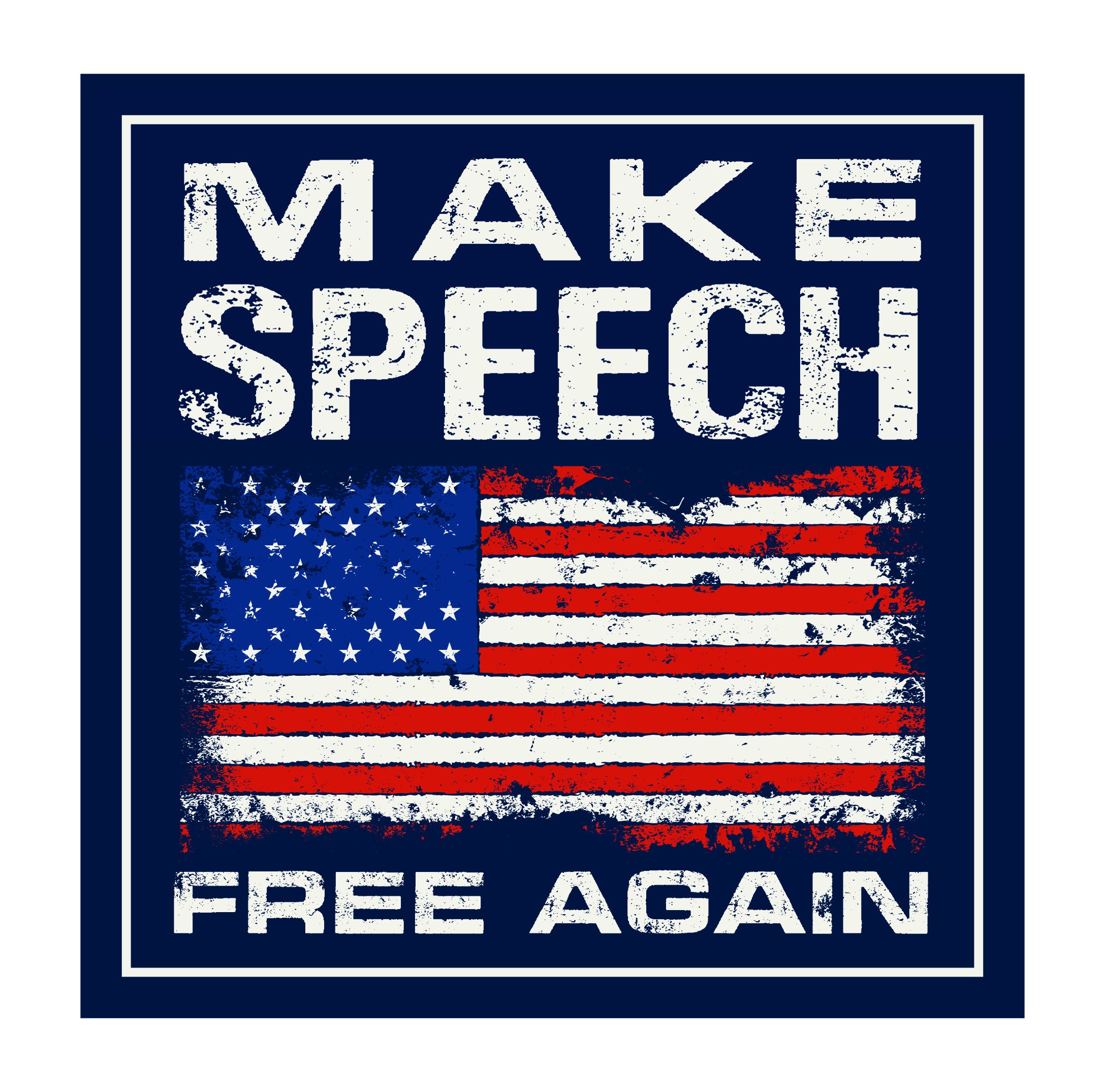Make Speech Free Again Vinyl Decal Bumper Sticker | First Amendment ...