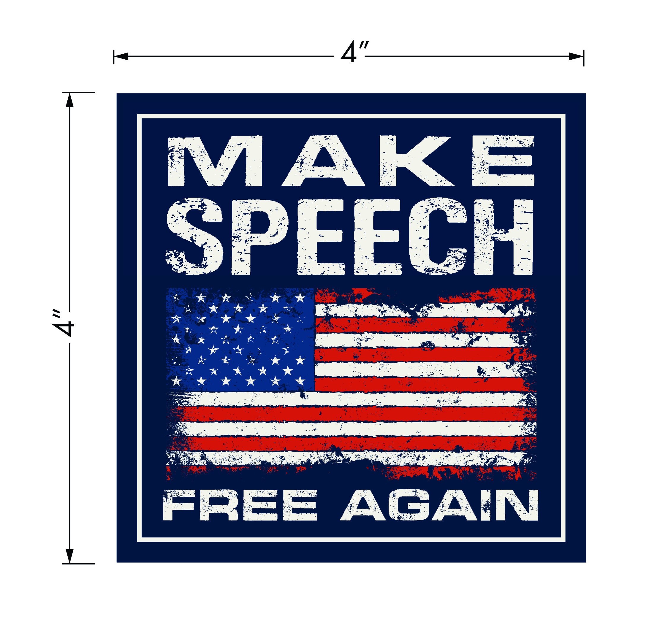 Make Speech Free Again Vinyl Decal Bumper Sticker | First Amendment ...