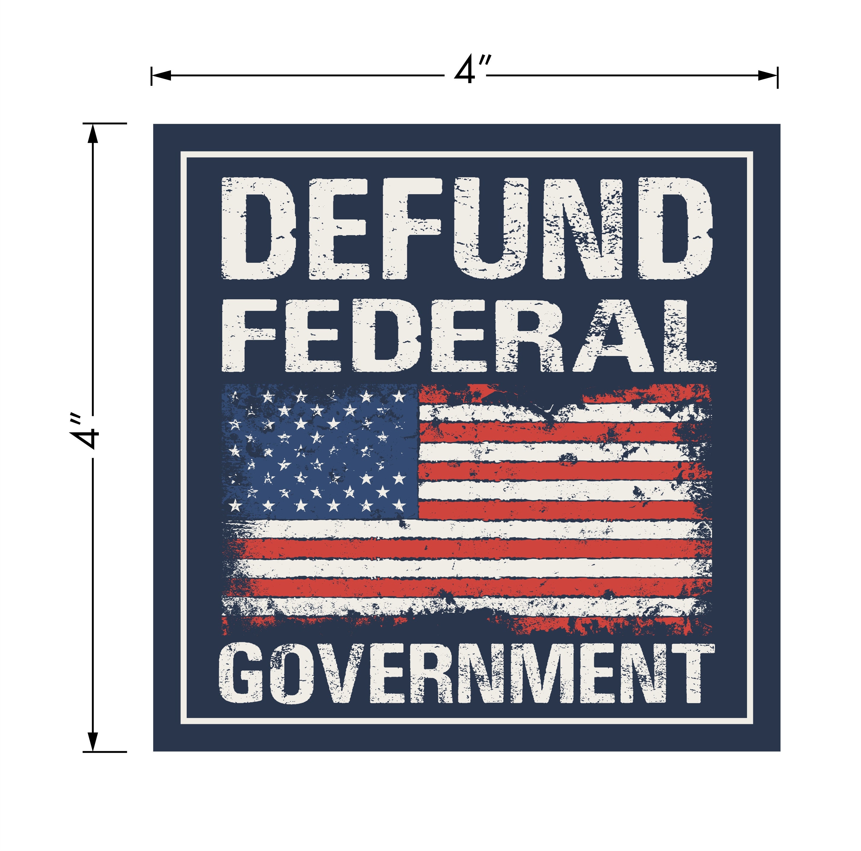 Defund the Federal Government Vinyl Decal Bumper Sticker | Libertarian ...