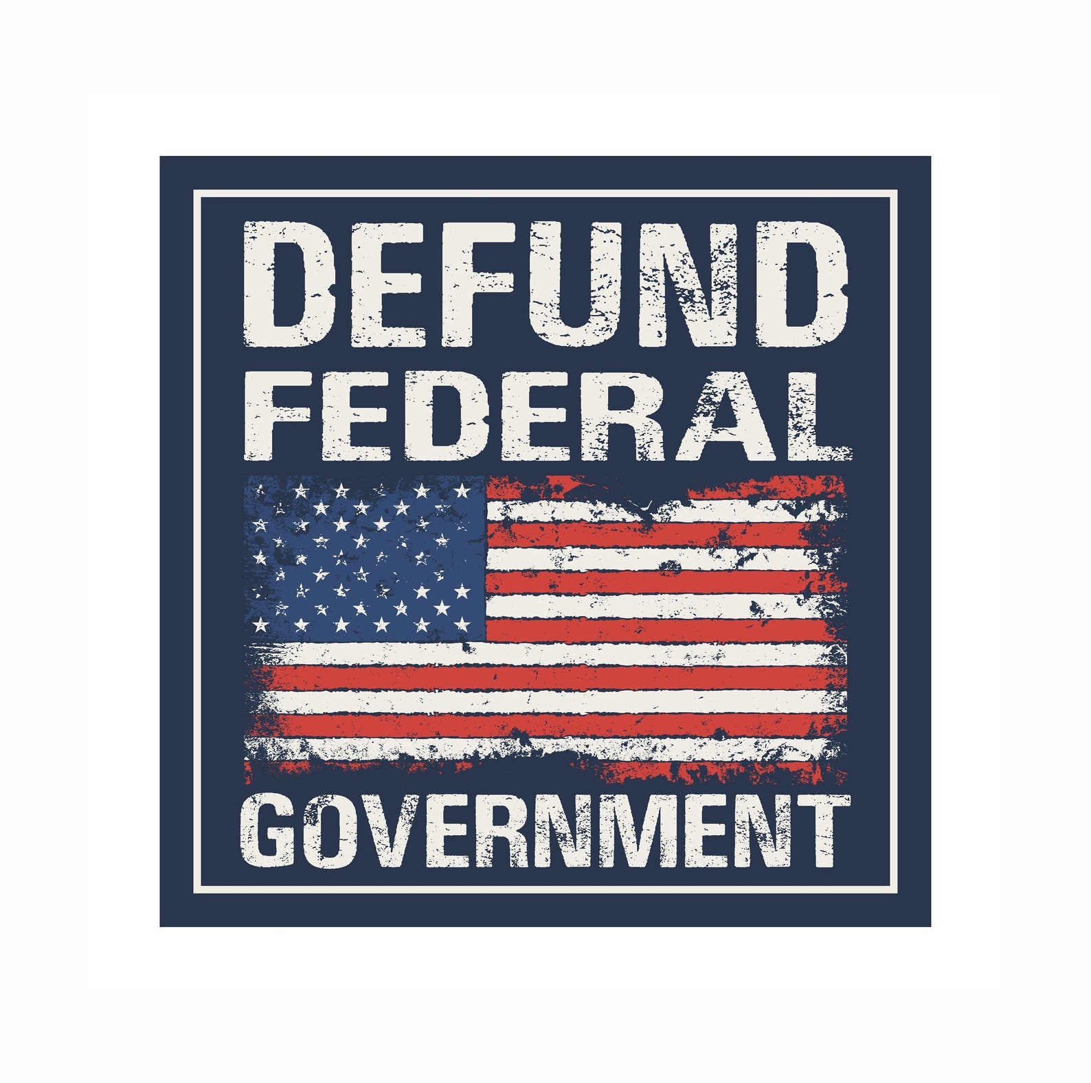 Defund the Federal Government Vinyl Decal Bumper Sticker | Libertarian ...
