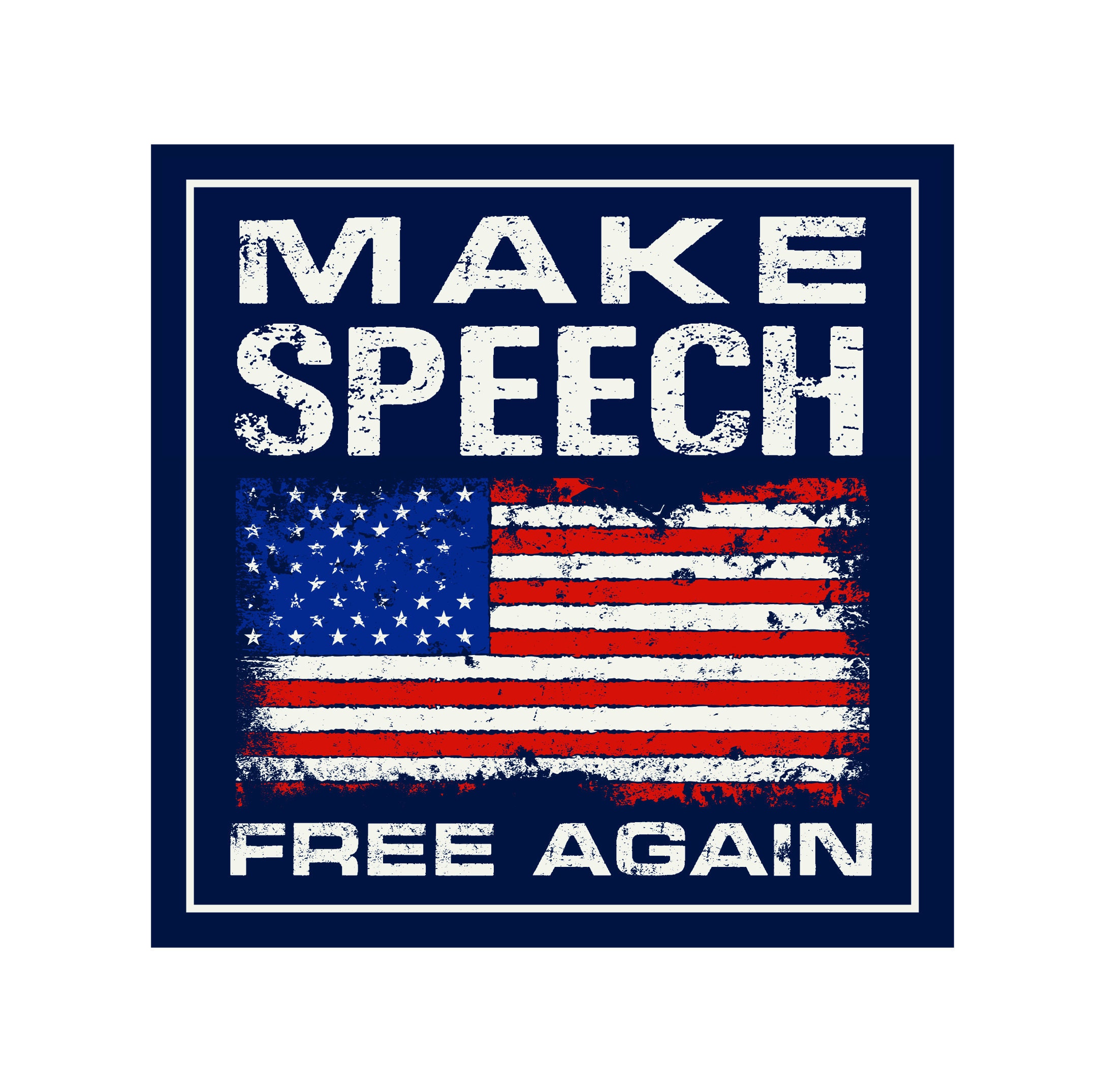Make Speech Free Again Vinyl Decal Bumper Sticker | First Amendment ...