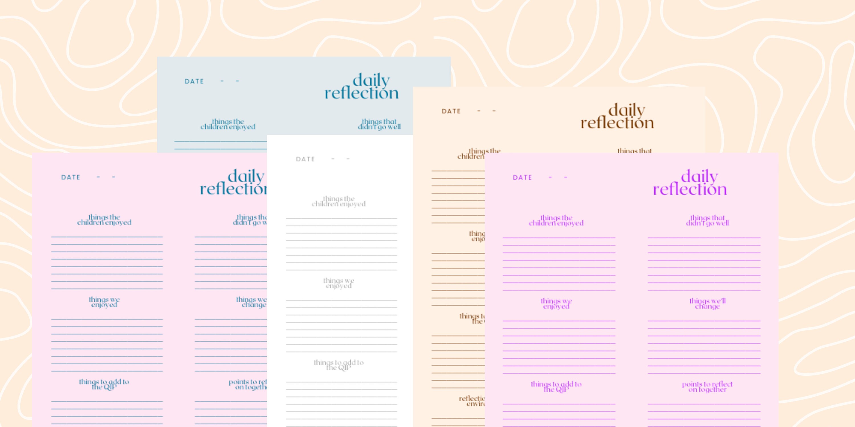 Daily Guided Reflection Printable for Educators and Teams of Teachers ...