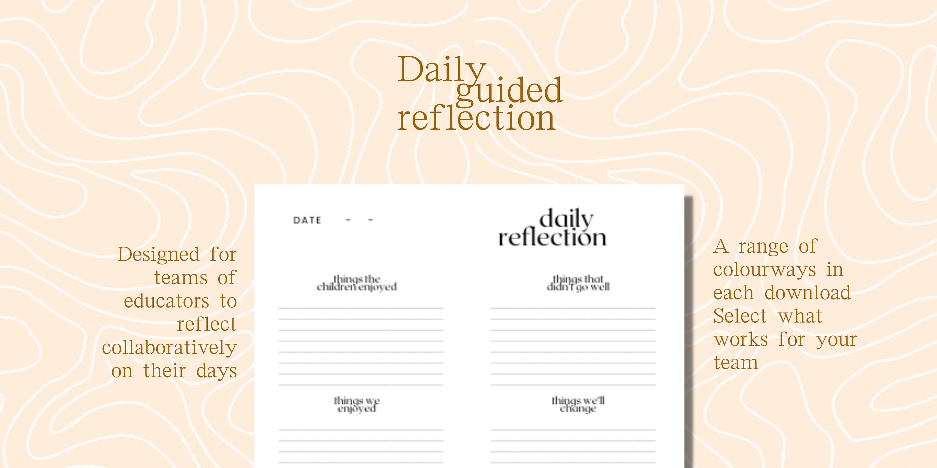 Daily Guided Reflection Printable for Educators and Teams of Teachers ...