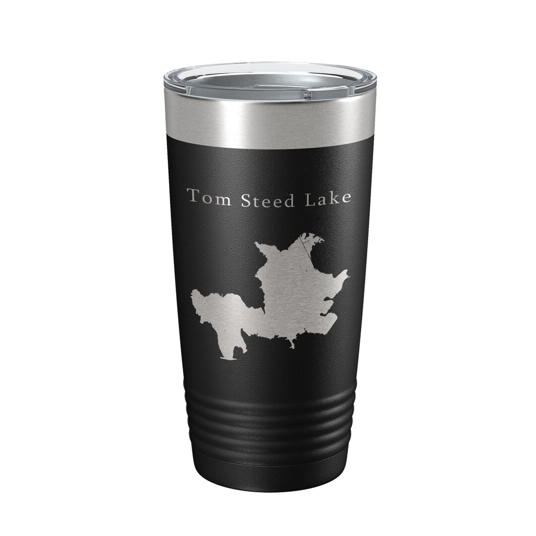 Tom Steed Lake OK Map Tumbler: Laser Engraved Insulated Coffee Cup - Etsy