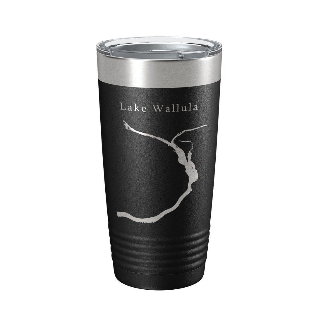 Lake Wallula Map Tumbler Travel Mug Insulated Laser Engraved Coffee Cup ...