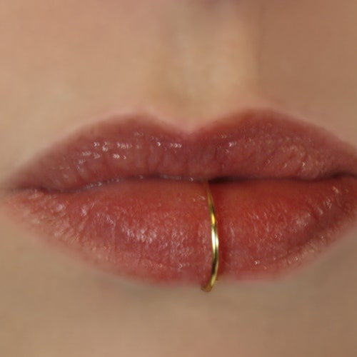 Fake Lip Ring double Lip Ring Gold Silver Rose Gold. - Etsy
