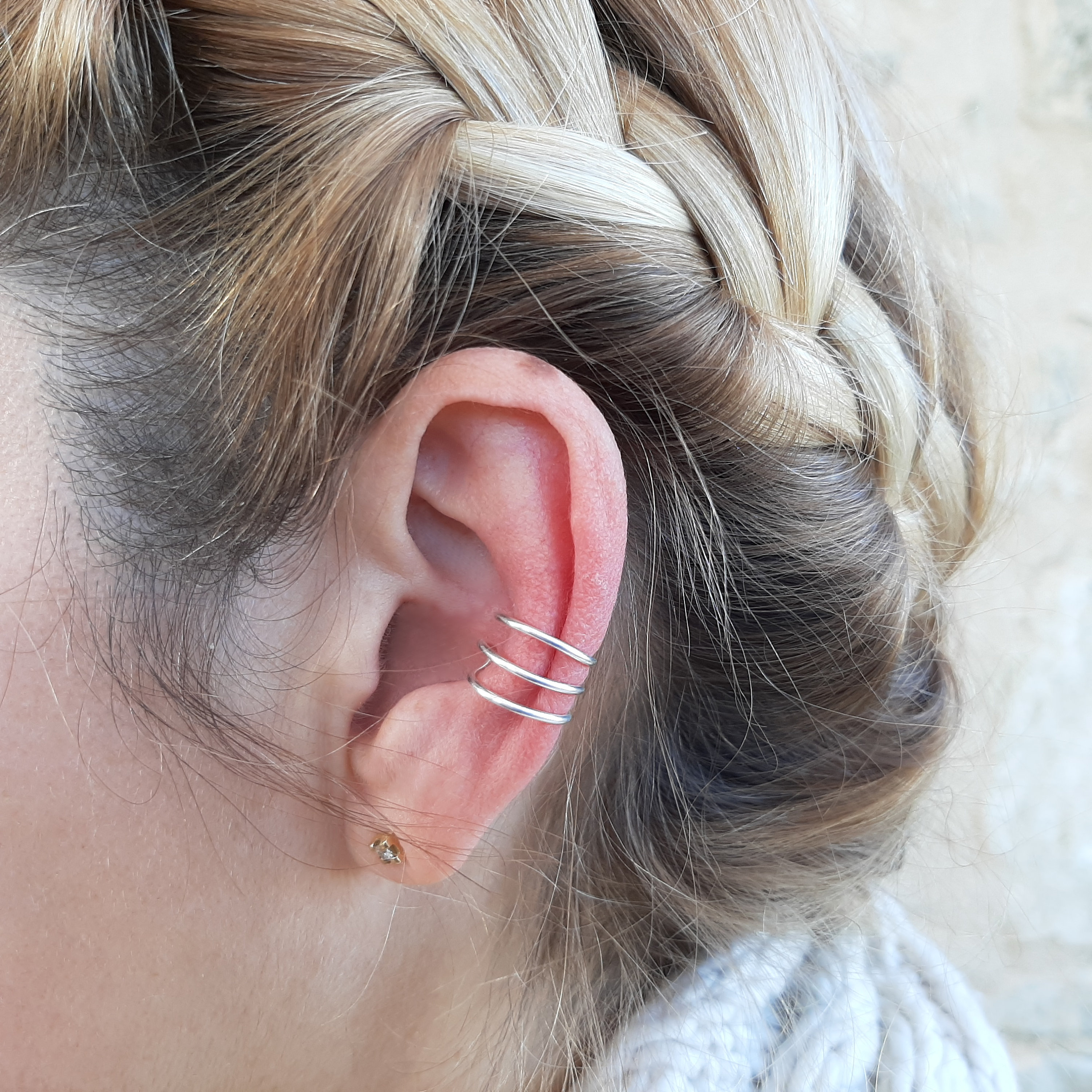 Triple Ear Cuff Gold Silver Rose Gold. - Etsy