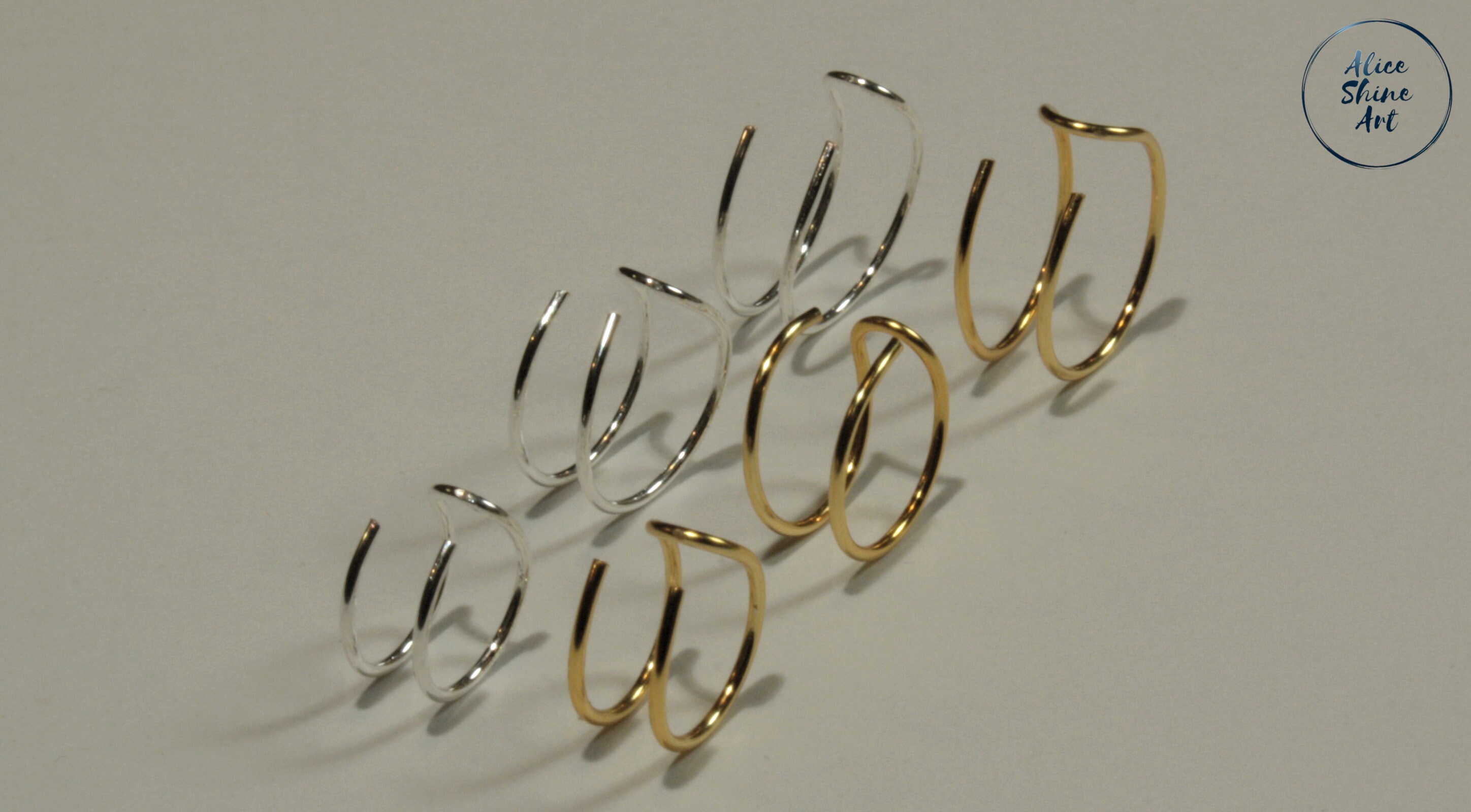 Fake Piercing double Helix Ring. - Etsy