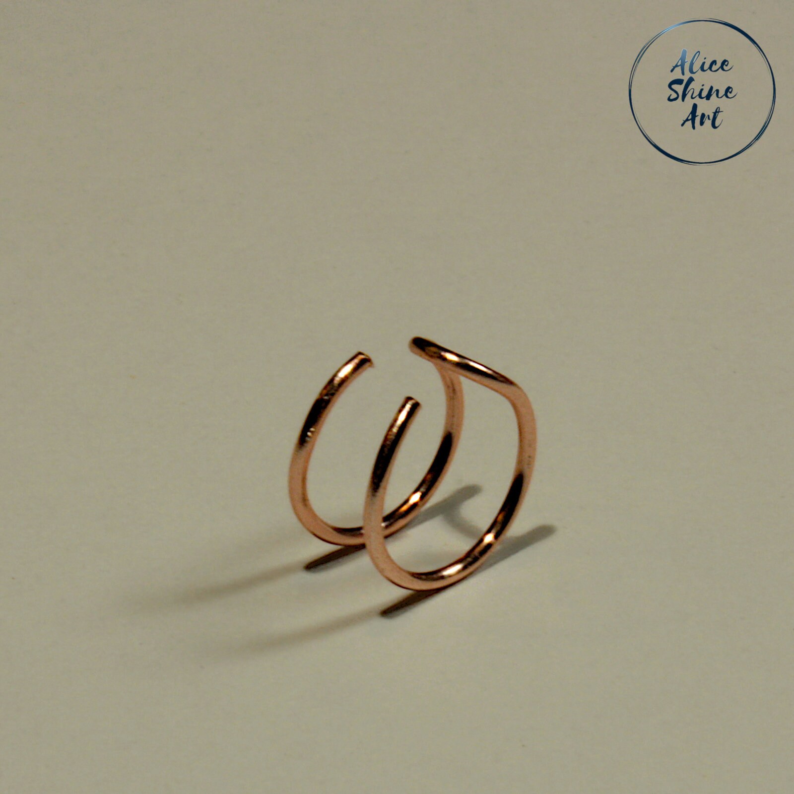 Double Lip Ring Fake Lip Ring gold Silver Rose Gold. | Etsy