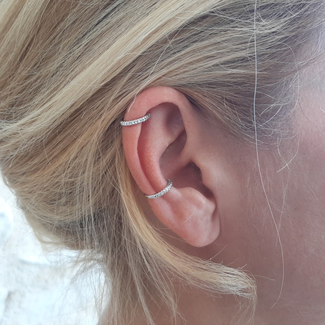 Ear Cuff Ring With Zircons. - Etsy