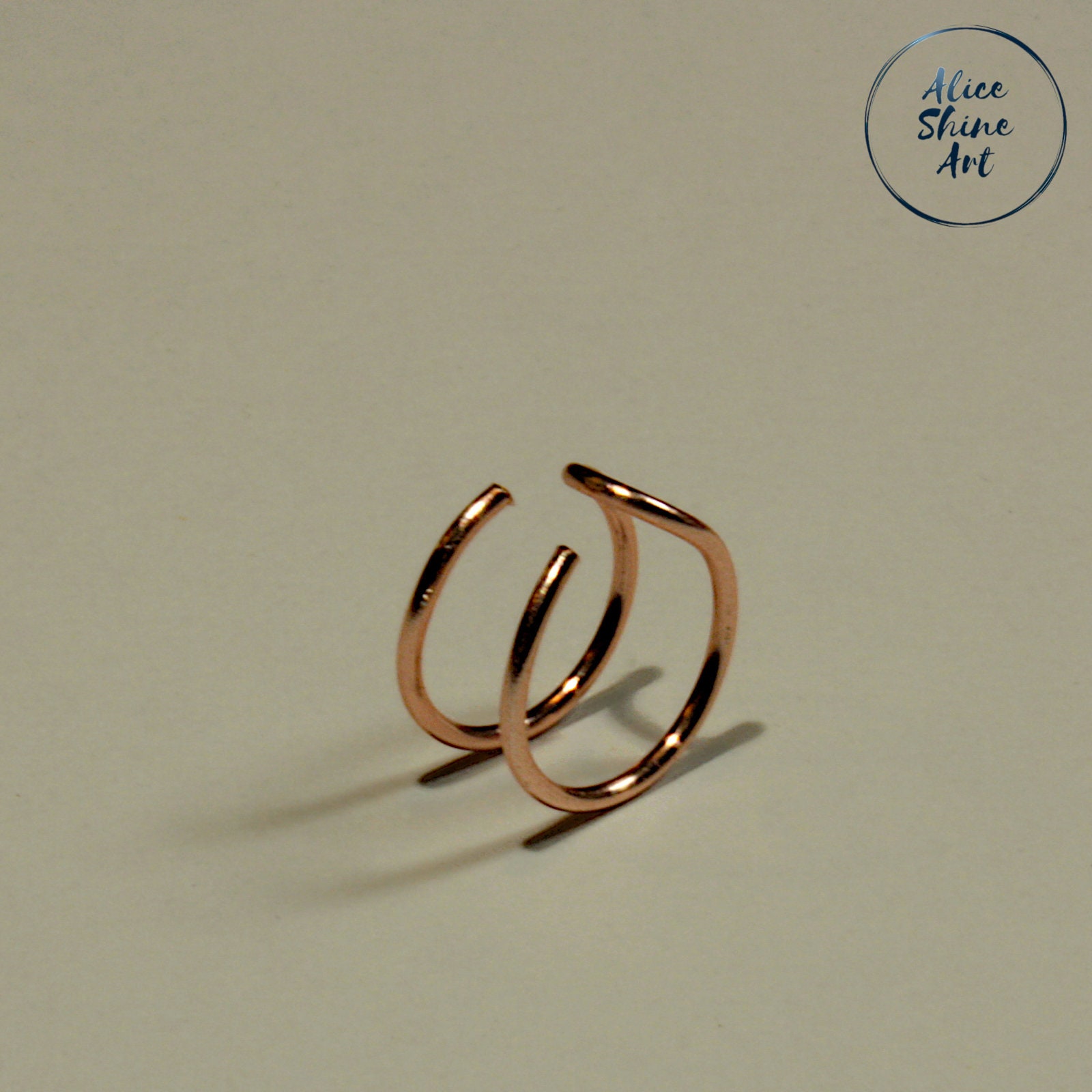 Fake Piercing Double Helix Ring. - Etsy