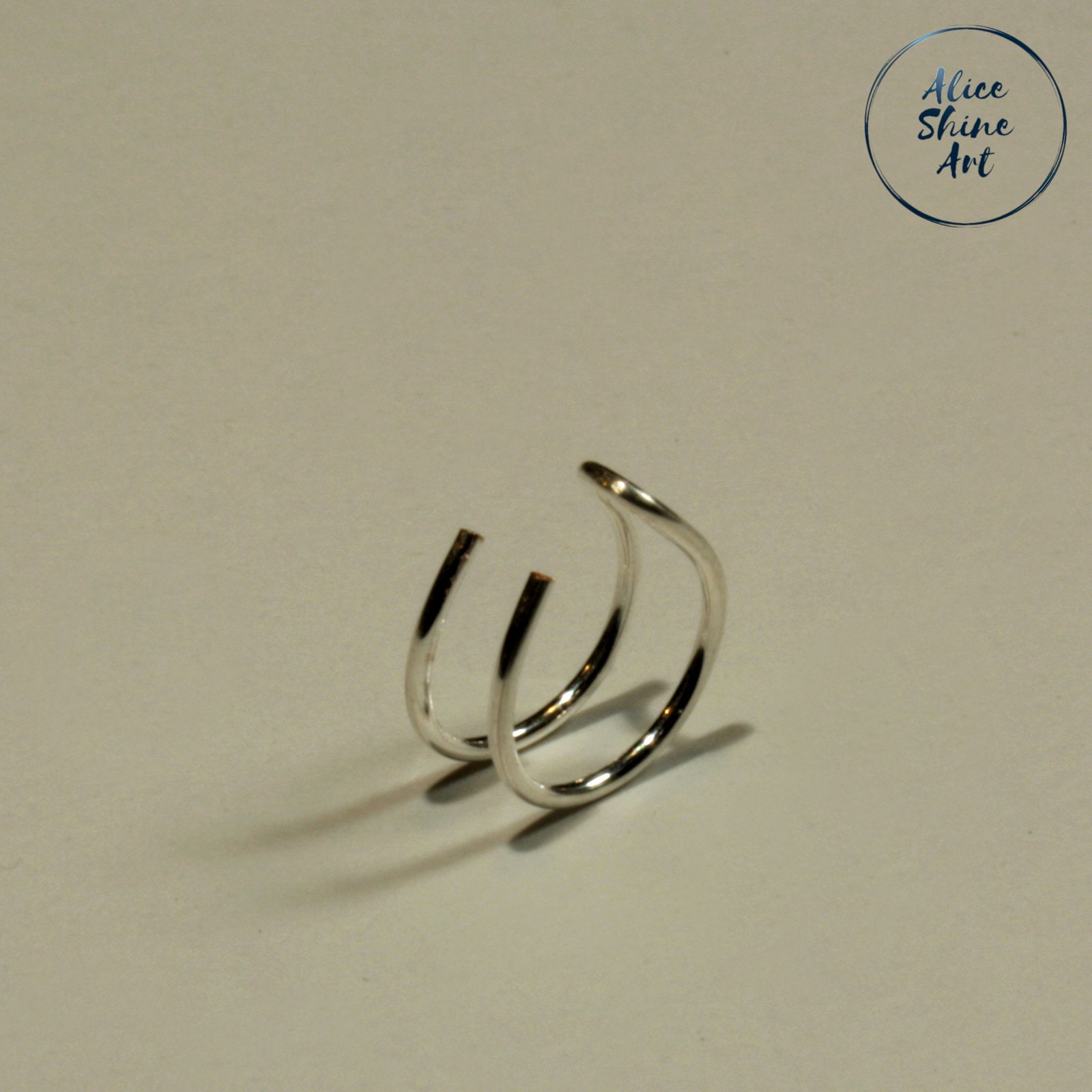Fake Piercing Double Helix Ring. - Etsy
