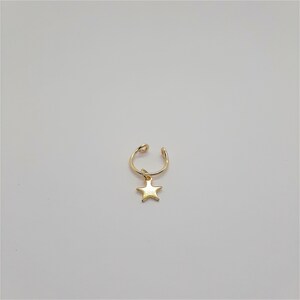 Conch Ear Cuff With Star, Conch Ring, Fake Piercing - Etsy