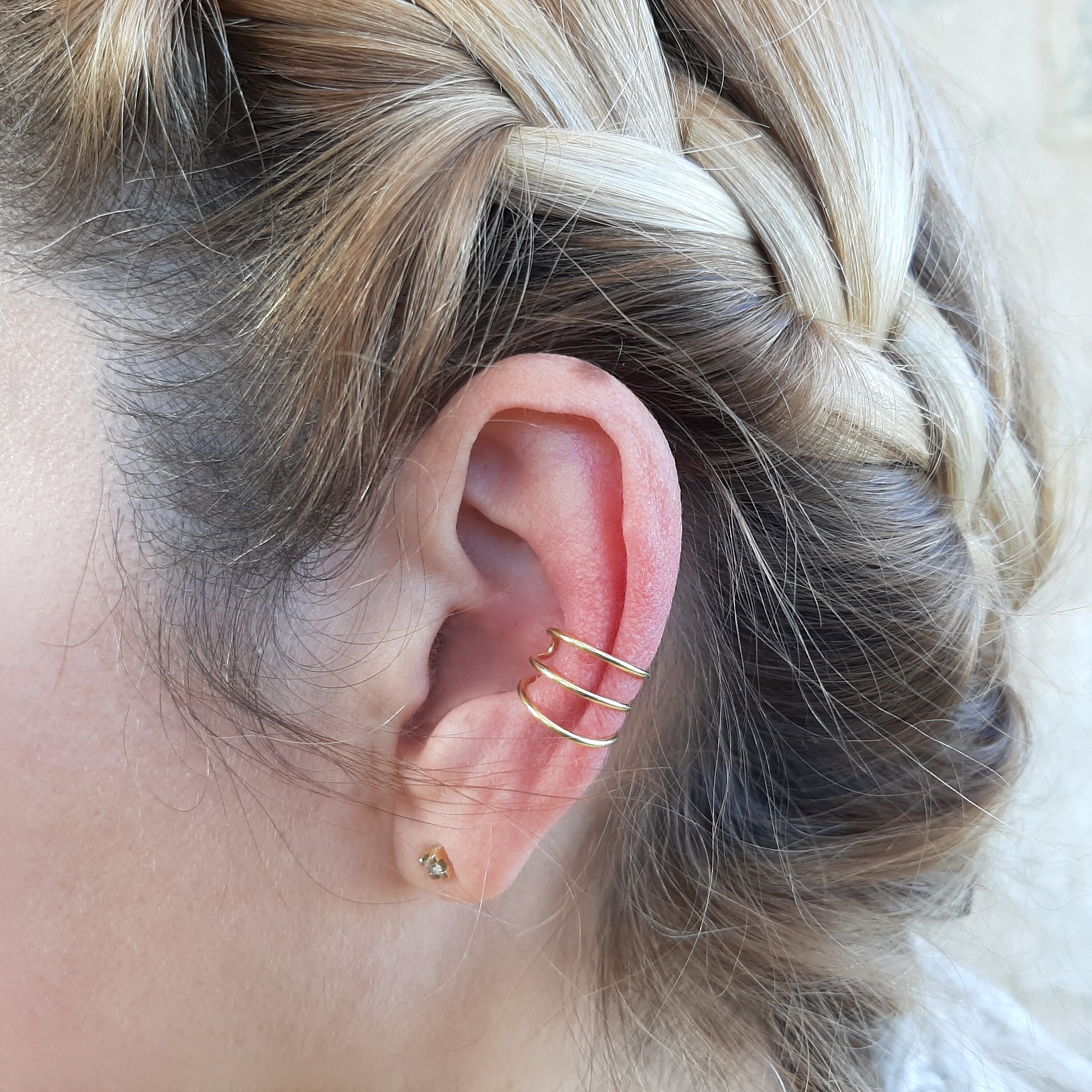 Triple Ear Cuff Gold Silver Rose Gold. - Etsy
