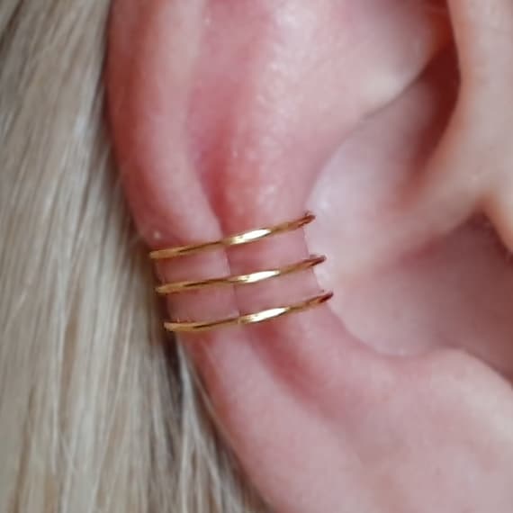 Triple Ear Cuff Ring Gold Silver Rose Gold. | Etsy