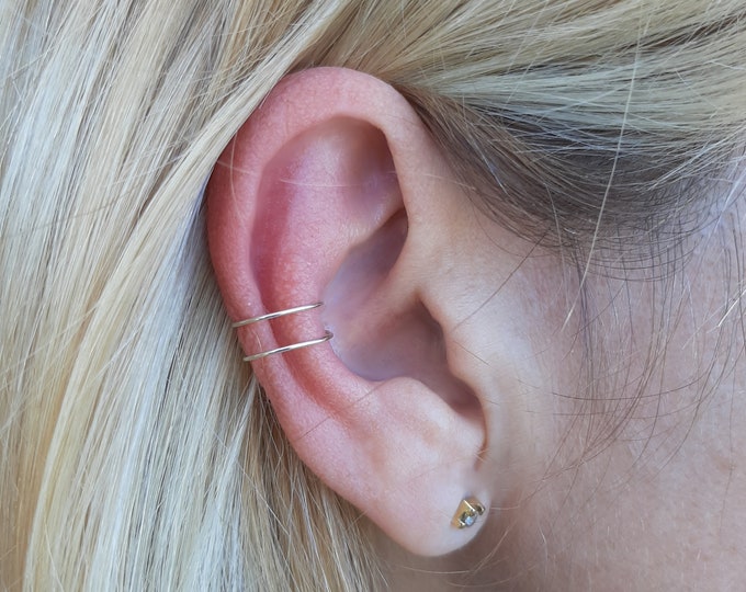 Fake Piercing Heart Helix Ring Gold Silver Rose Gold. - Etsy