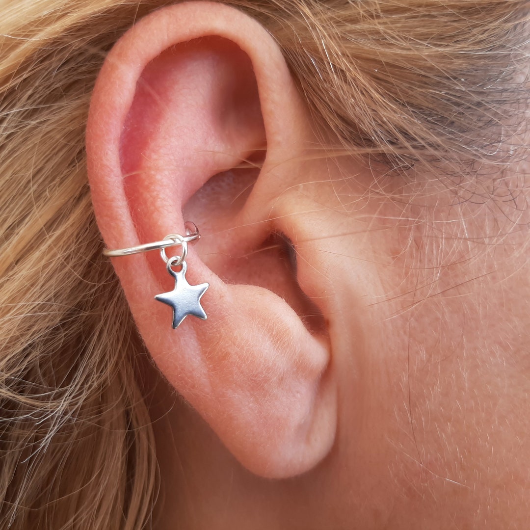 Conch Ear Cuff With Star, Conch Ring, Fake Piercing - Etsy
