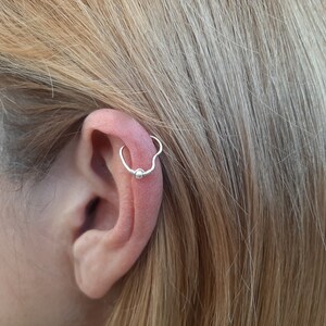 Fake Piercing - Heart Helix Ring - Gold, Silver, Rose Gold. - Etsy