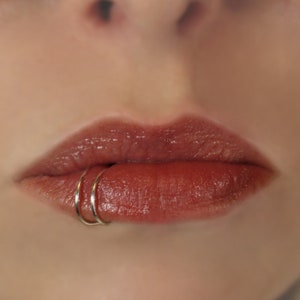 Double Lip Ring Fake Lip Ring. - Etsy