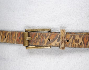 Skinny Leopard Belt | Etsy